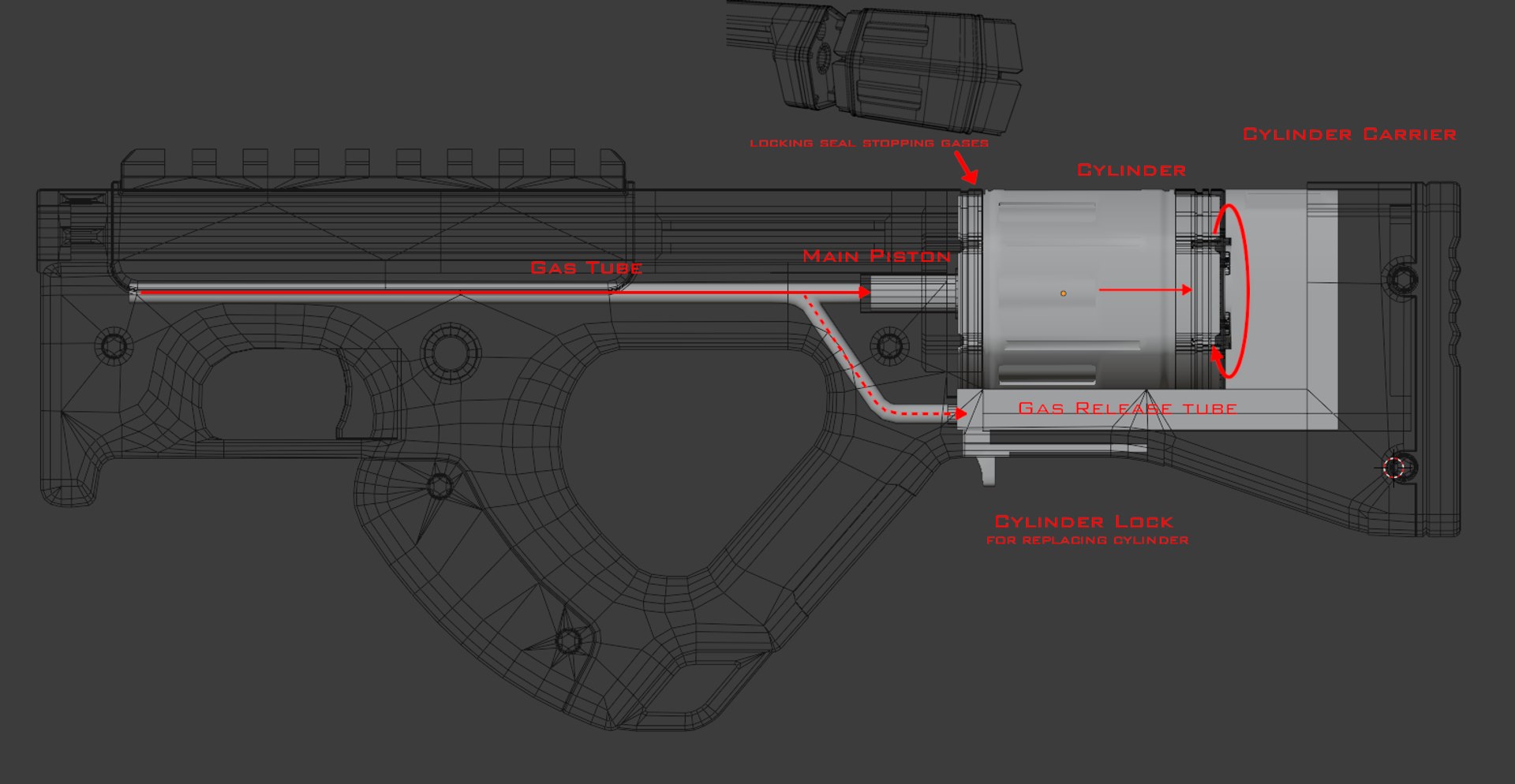 3D Revo Bullpup Heavy Revolver - TurboSquid 1723842