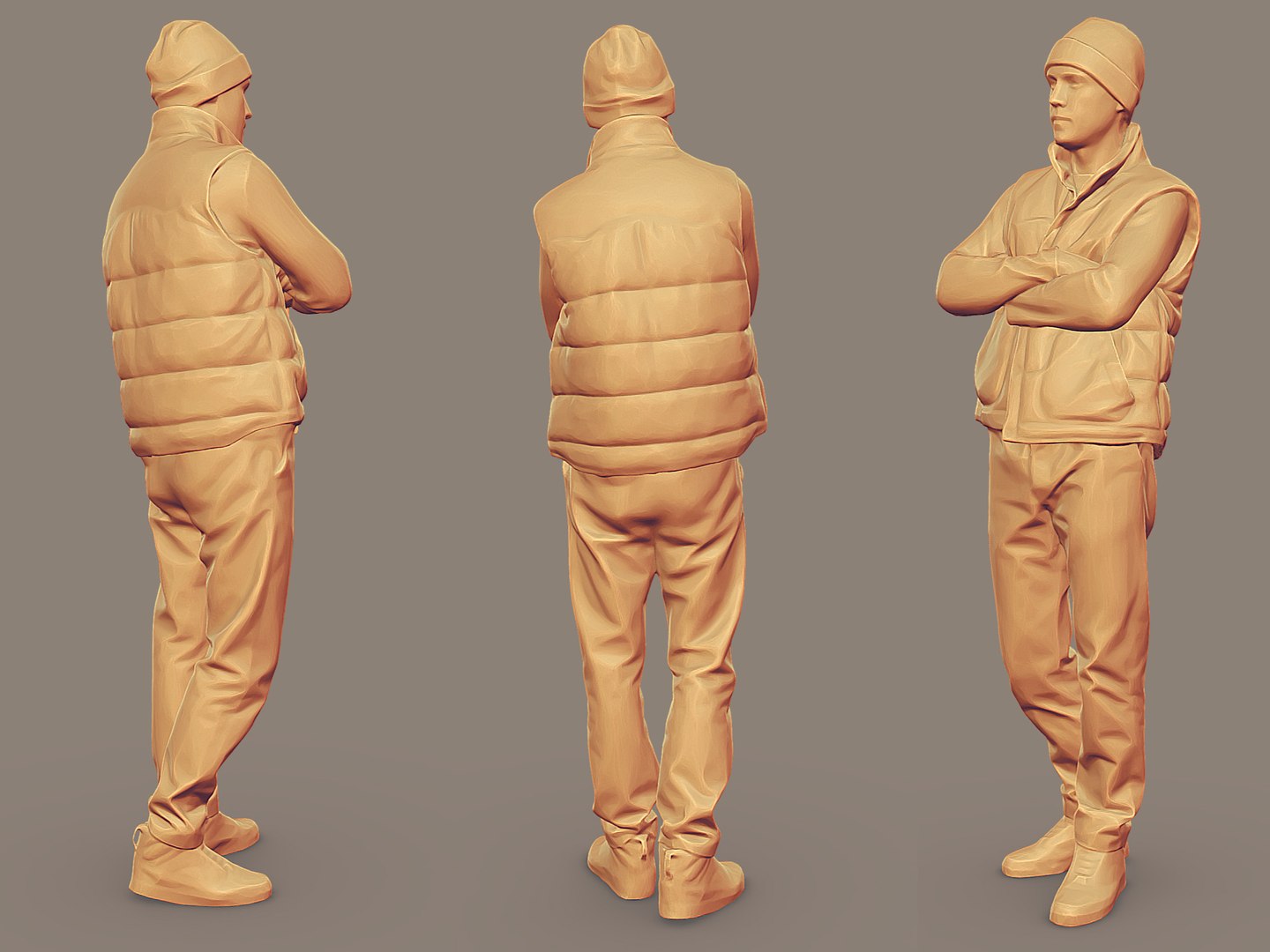 Guy In A Vest With Crossed Arms 3D Model - TurboSquid 1836255