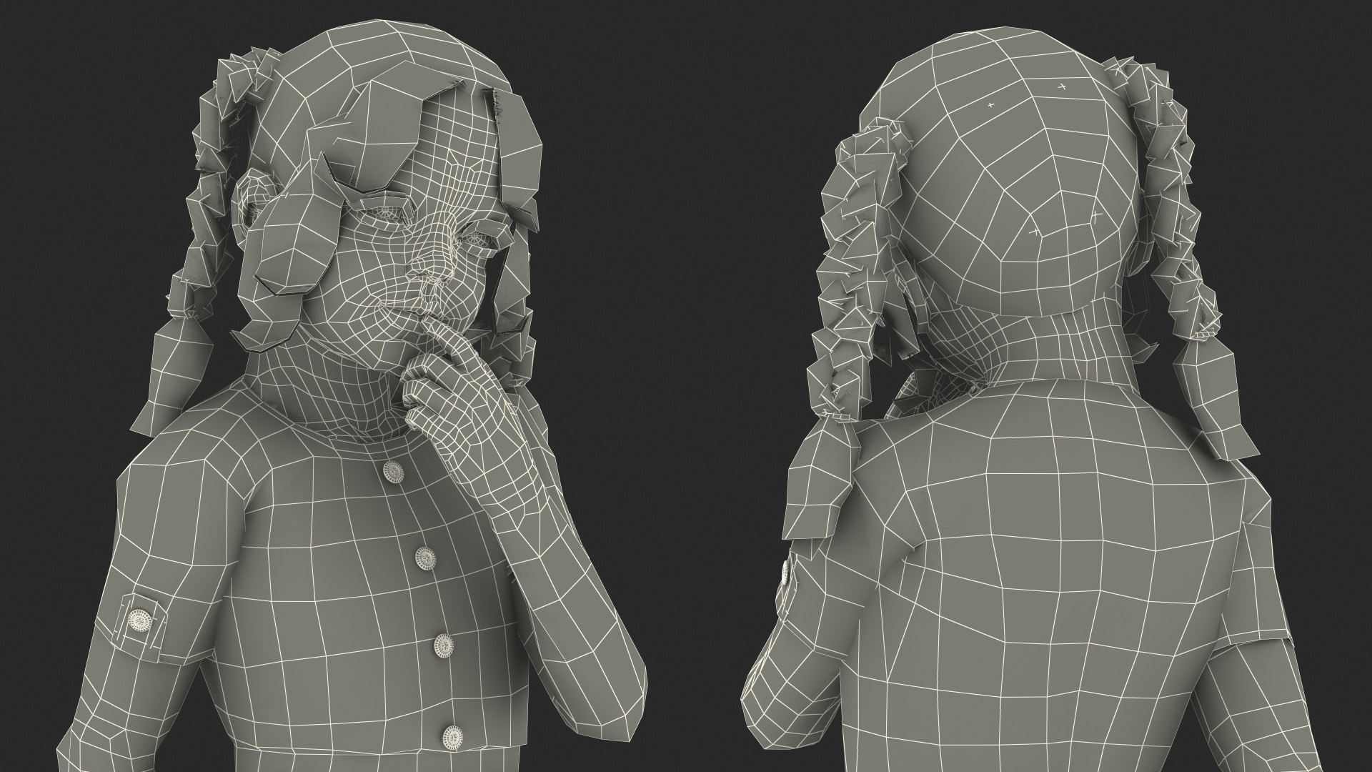 3D Model Everyday Style Child Girl Standing - TurboSquid 2083658