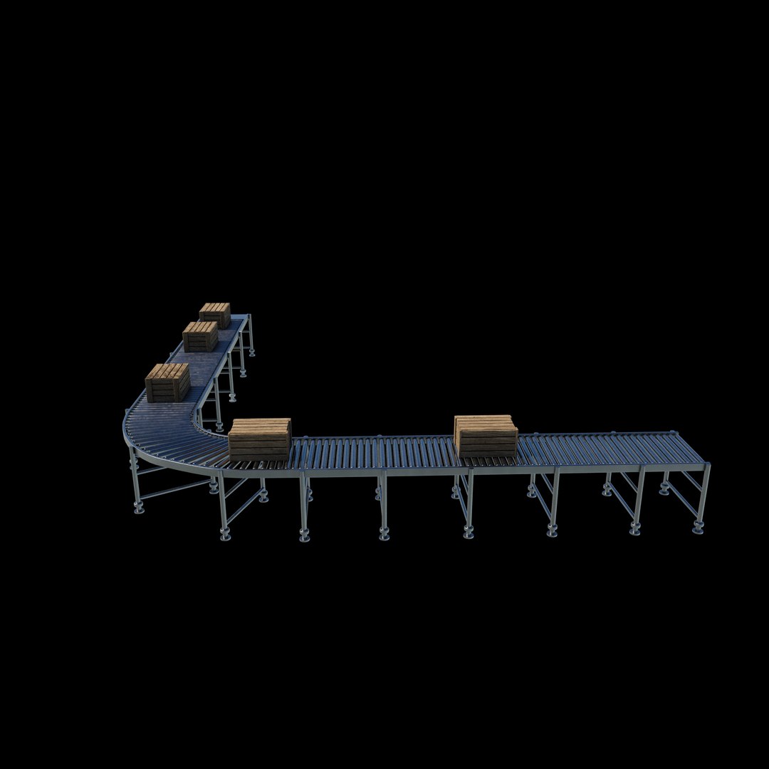 3D Conveyor Belt 3D Model - TurboSquid 2499613
