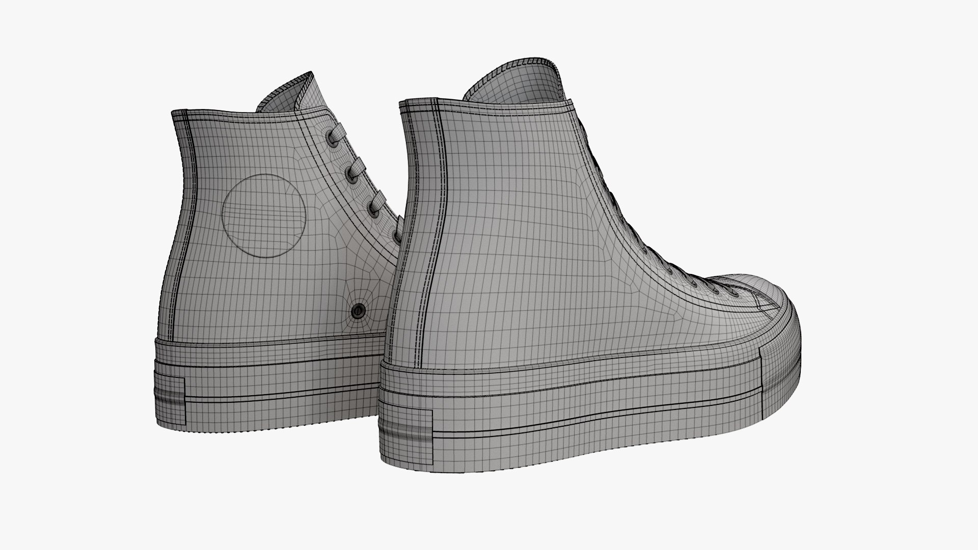 Chuck Taylor All Star Lift Platform High Top Black 3D Model ...