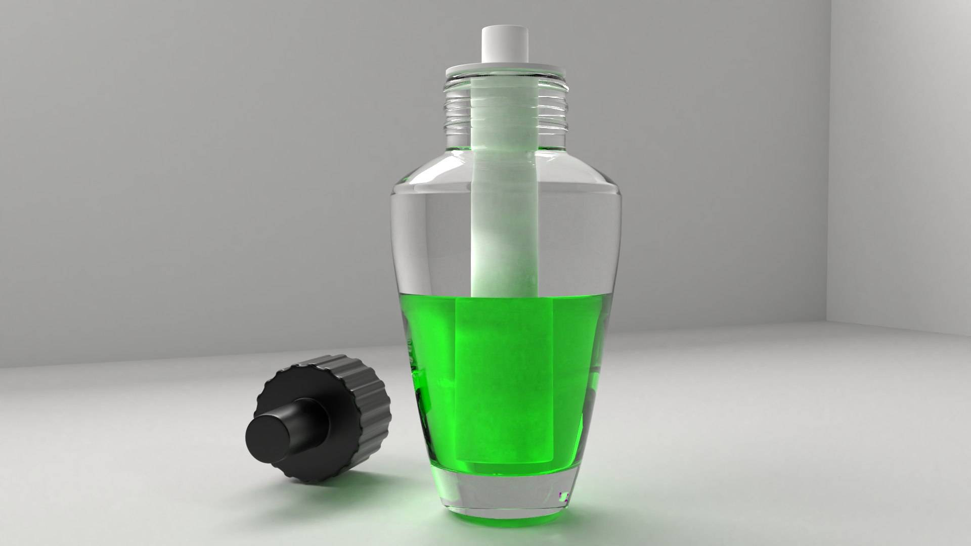 3D Air Freshener Bulb Half Liquid Unscrew Cap with Green Liquid ...