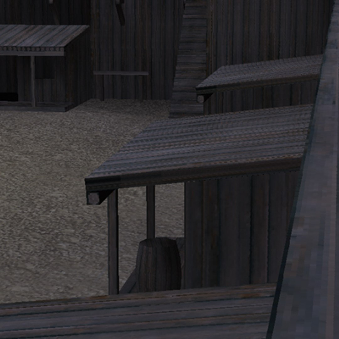 Wild West Fort 3d Model