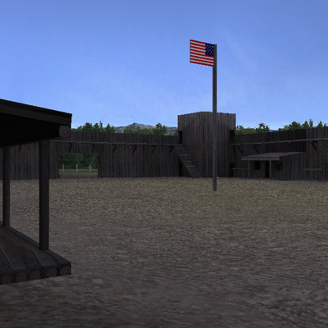 Wild West Fort 3d Model