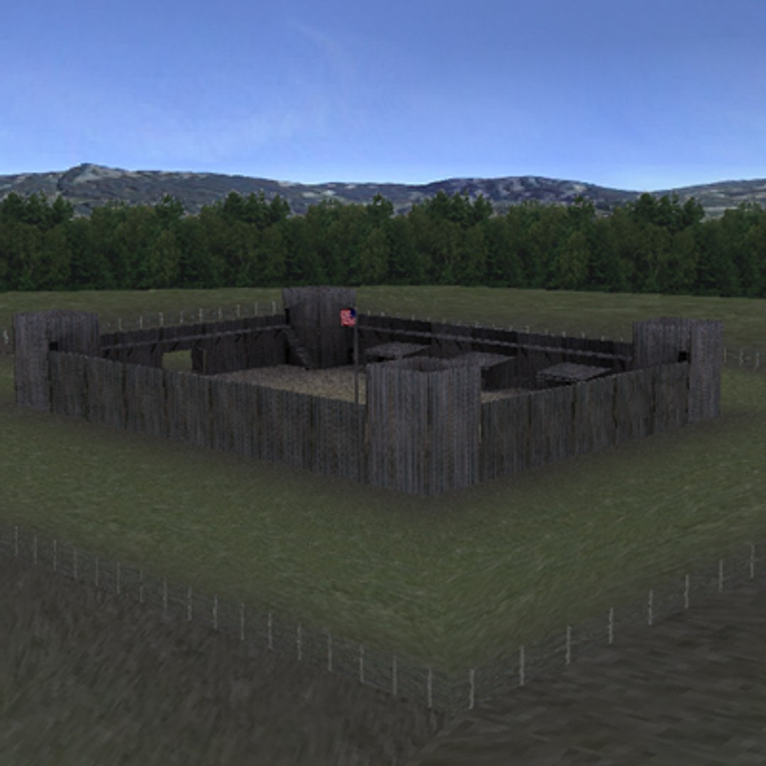 Wild West Fort 3d Model