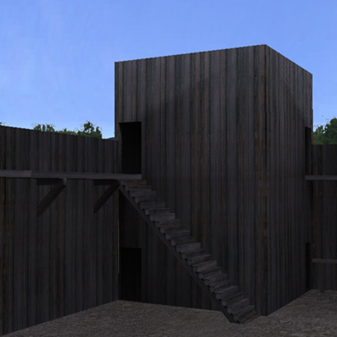 Wild West Fort 3d Model