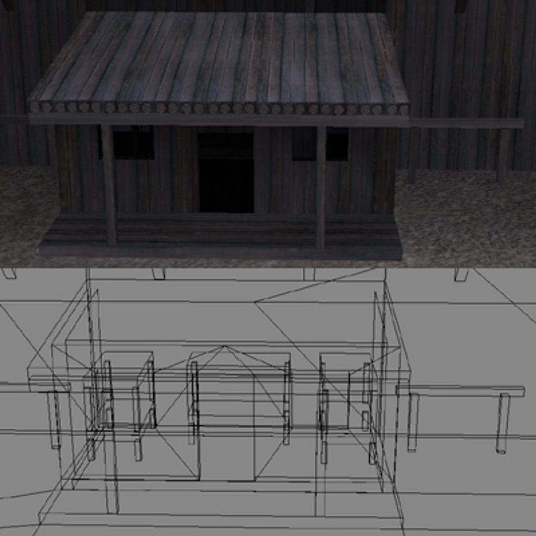 Wild West Fort 3d Model