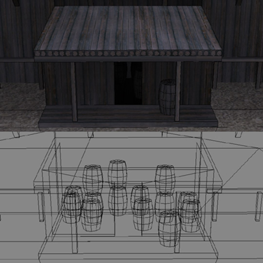 Wild West Fort 3d Model