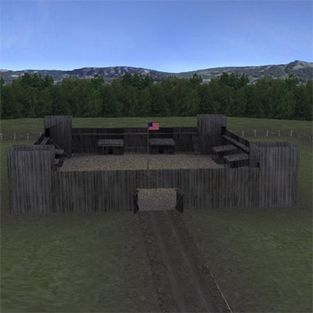 Wild West Fort 3d Model