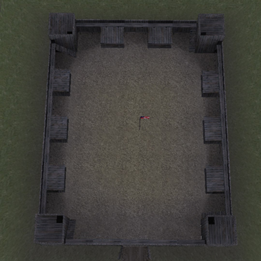 Wild West Fort 3d Model