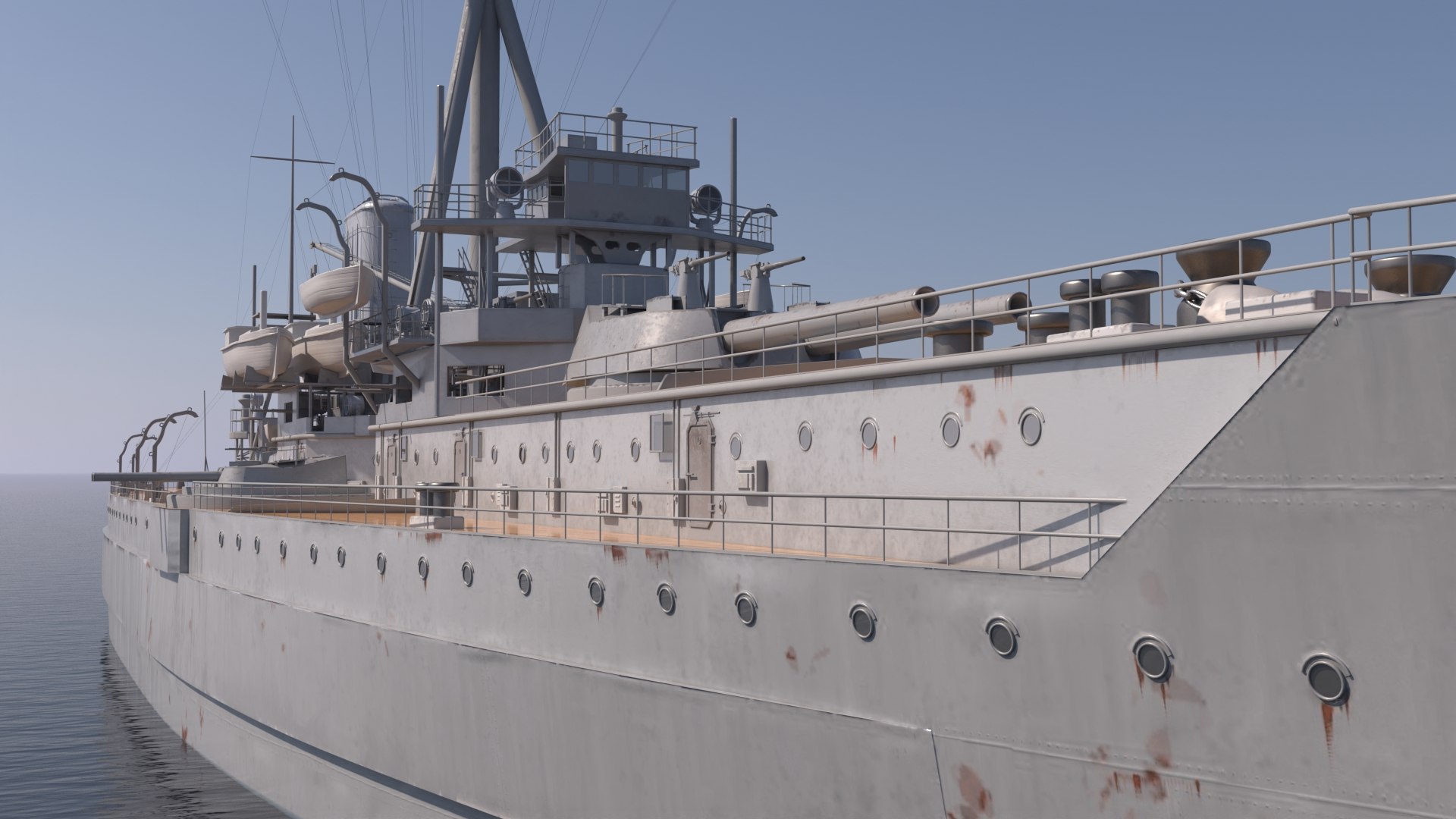 3D model SuperB Warship - TurboSquid 1951574