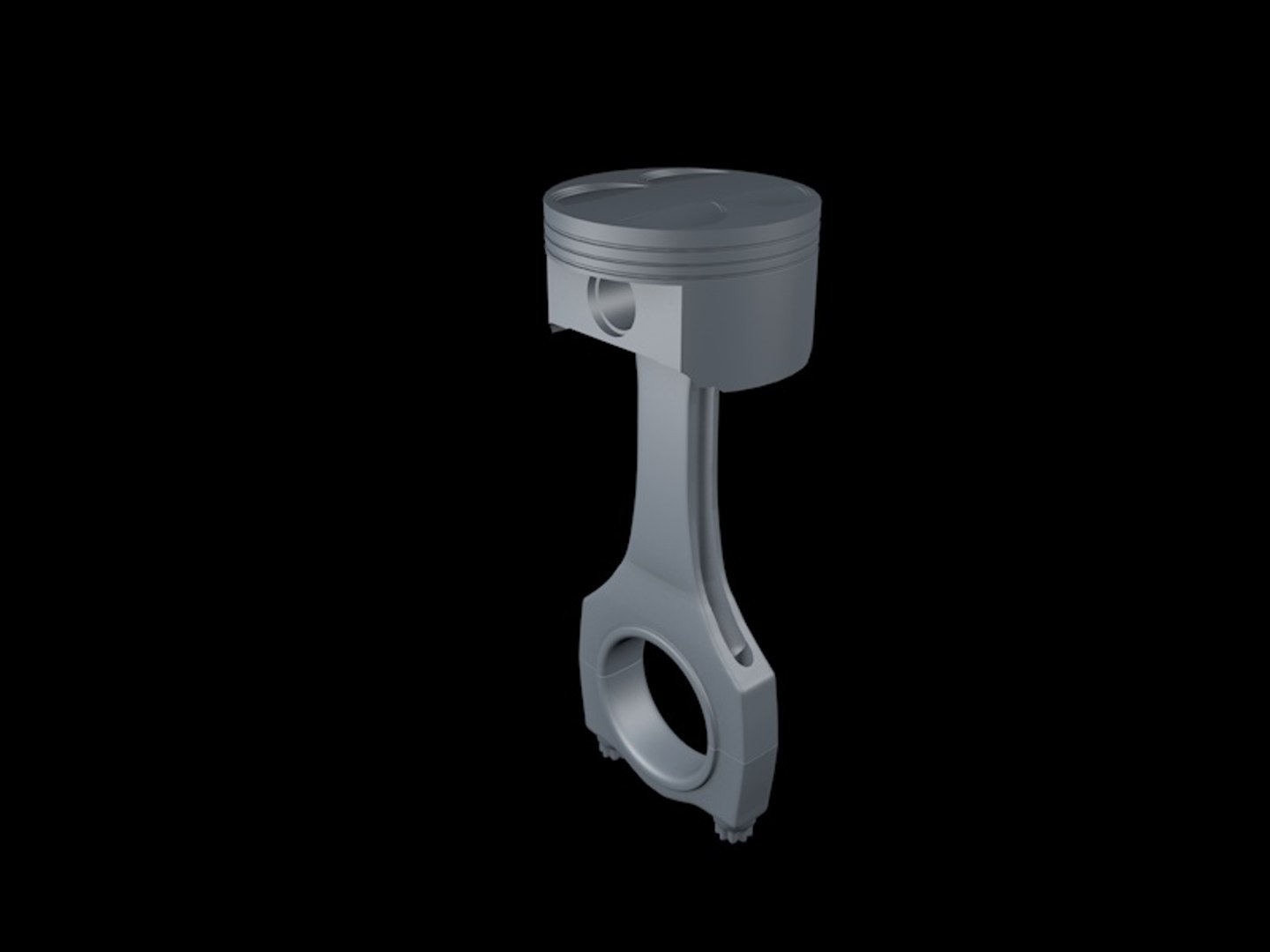 3d C4d Piston Conrod