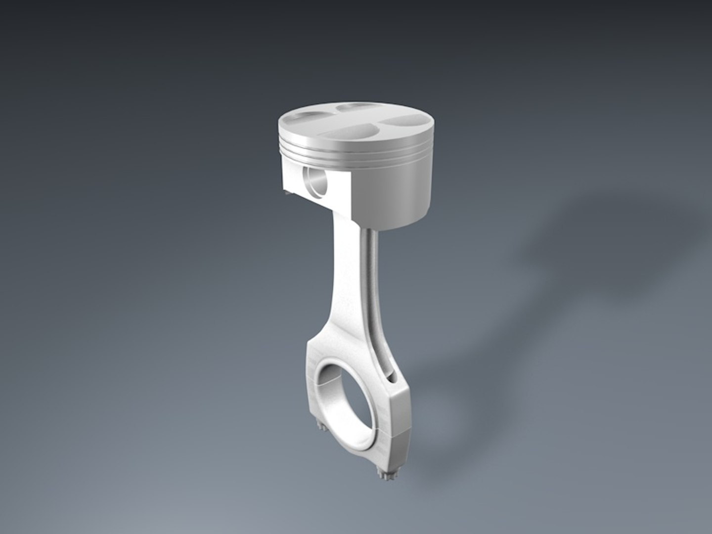 3d C4d Piston Conrod