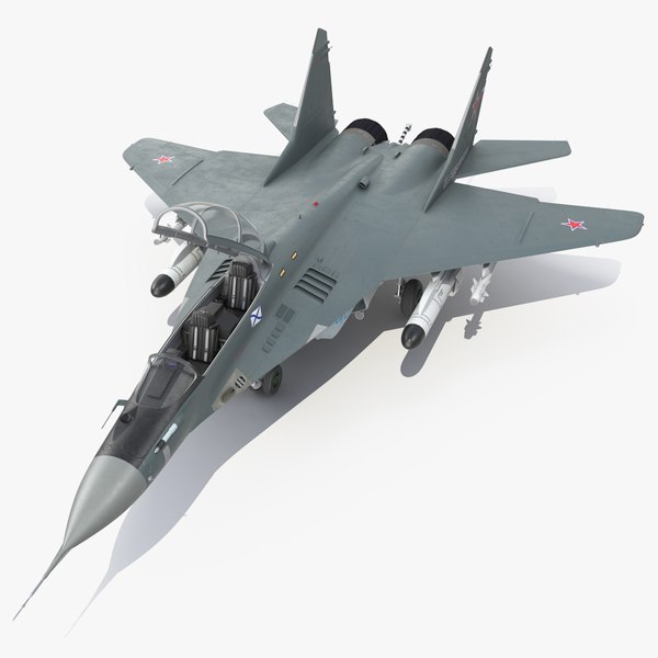 3D MiG 29 KUBR Tandem Aircraft Russian Navy with Armament model ...