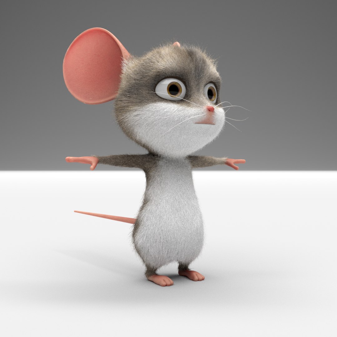 All binding cartoon mouse 3D model - TurboSquid 2133478