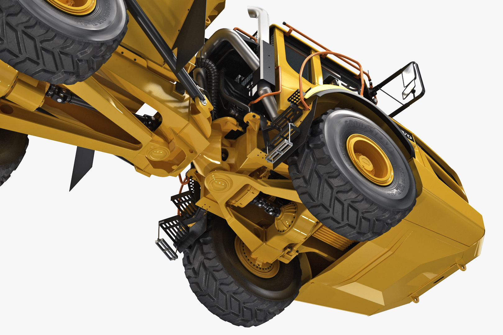 articulated truck a25g 3d model