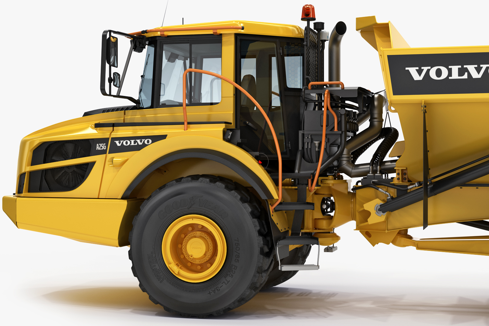 articulated truck a25g 3d model