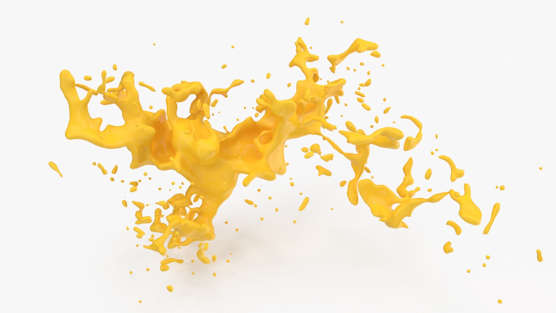 3D Yellow Splash 13 - TurboSquid 1872466