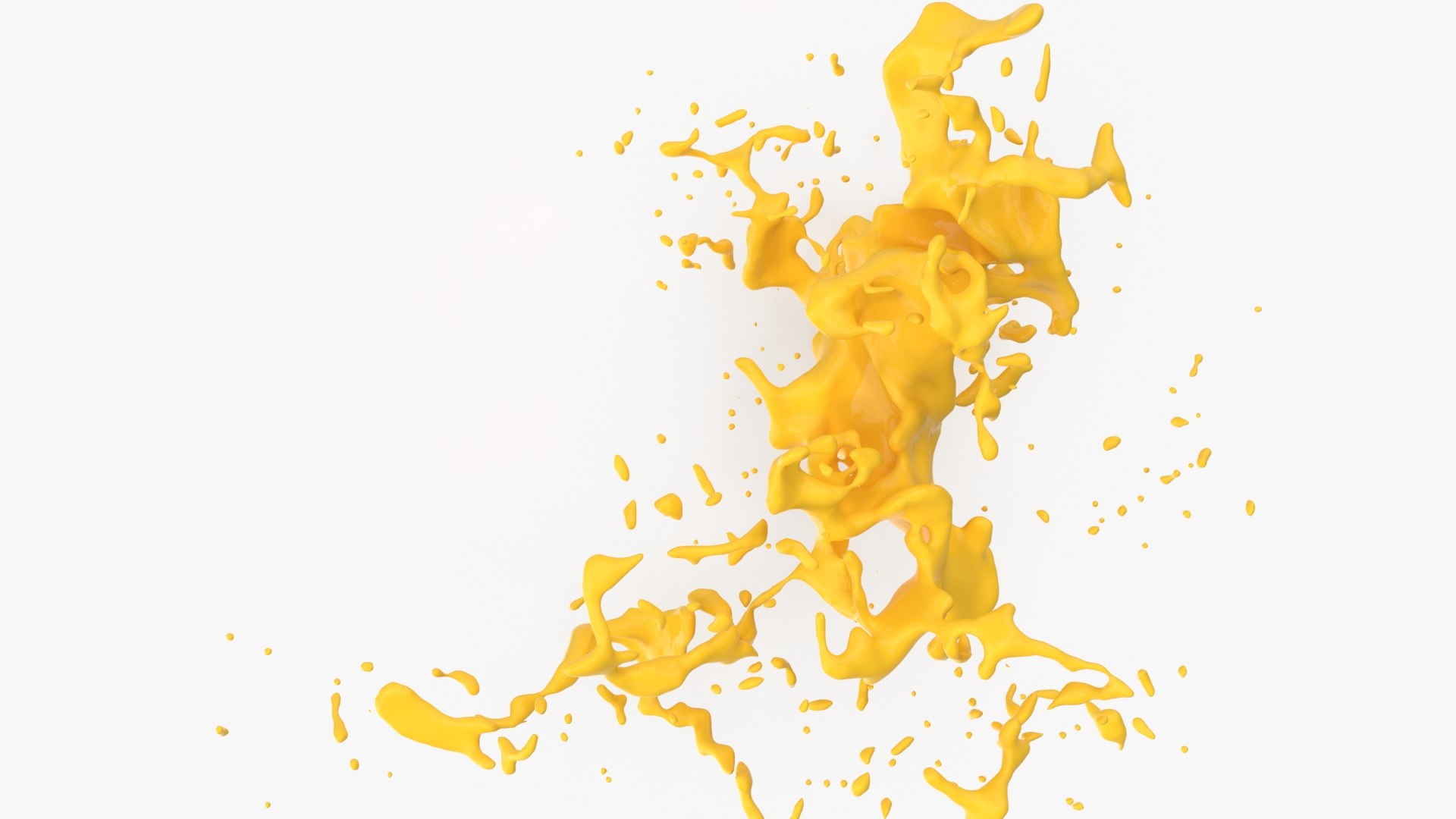 3D Yellow Splash 13 - TurboSquid 1872466