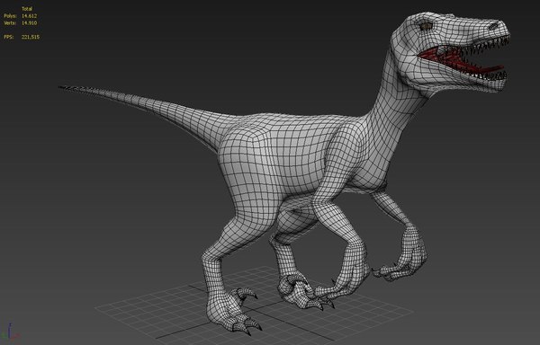velociraptor raptor 3d model