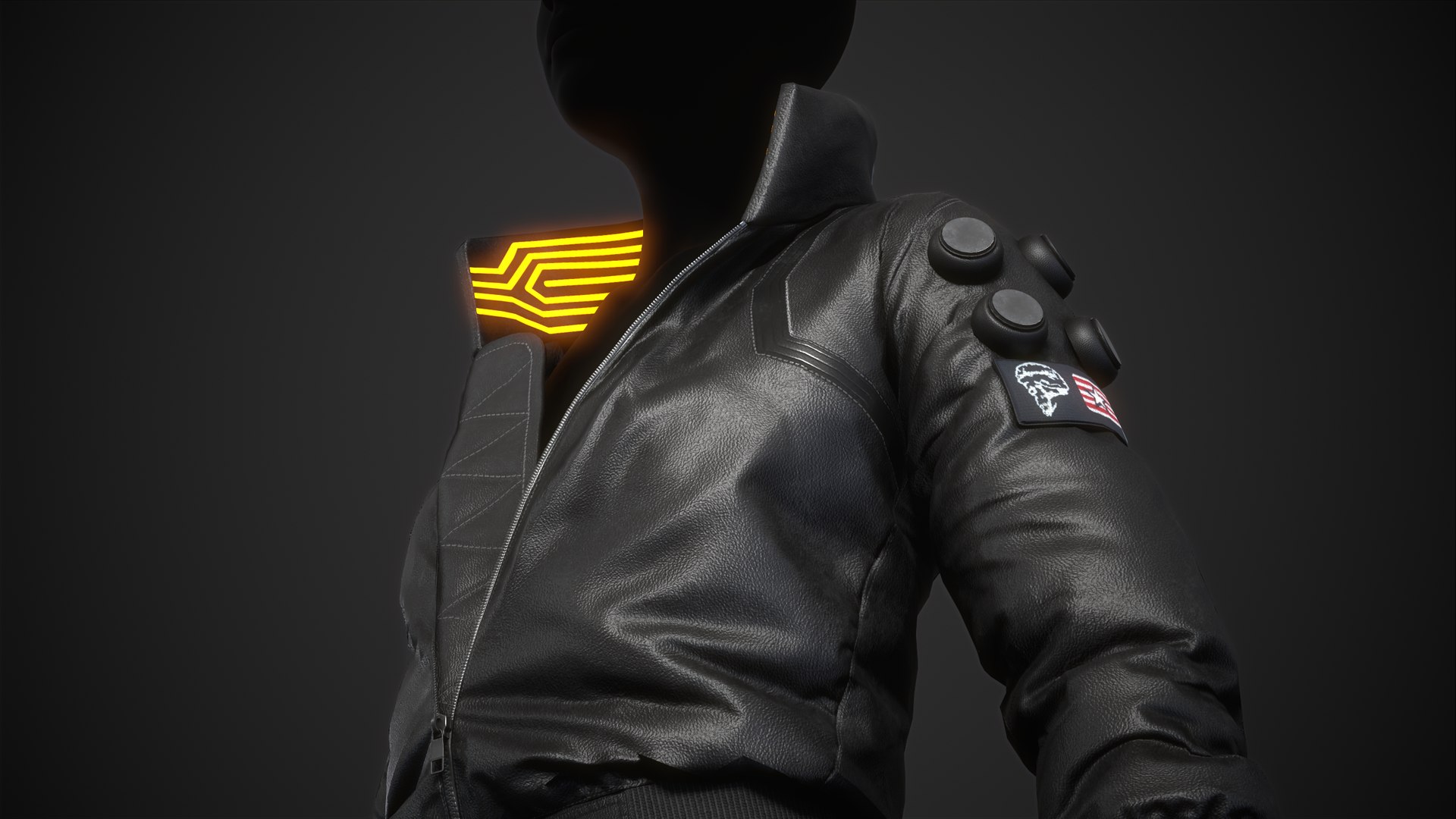 Cyberpunk 2077 Black Jacket 3D - TurboSquid 1890902