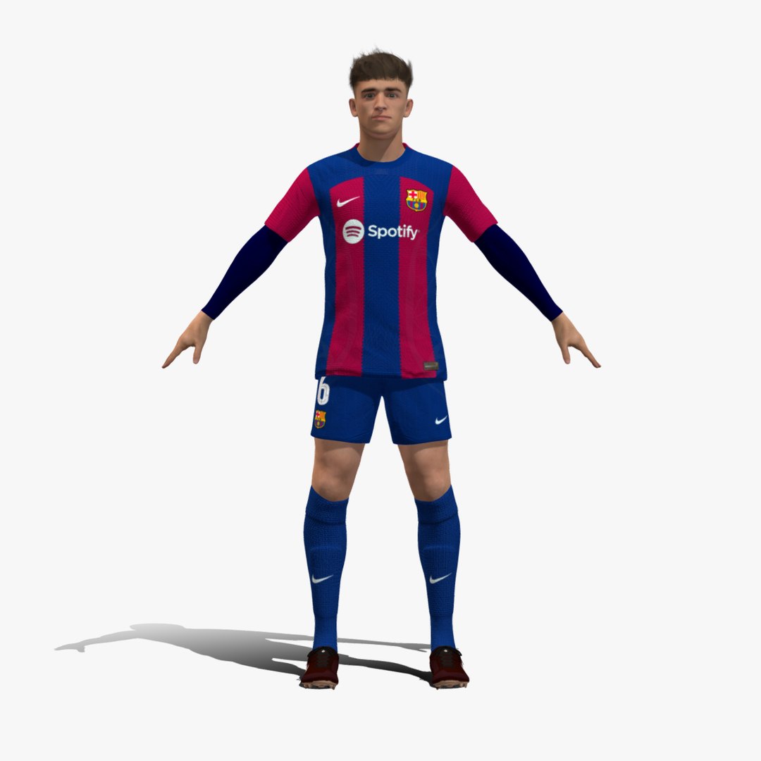 3D Rigged Gavi Barcelona 2024 3D Model - TurboSquid 2101627