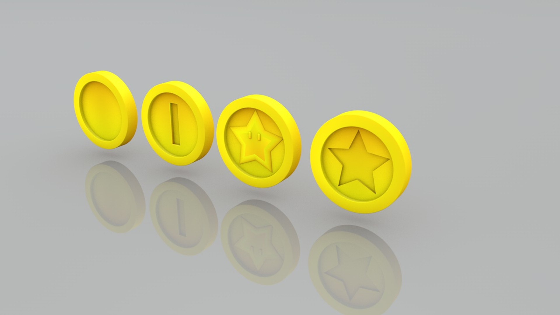 3D Coins Star Blank - TurboSquid 1637000