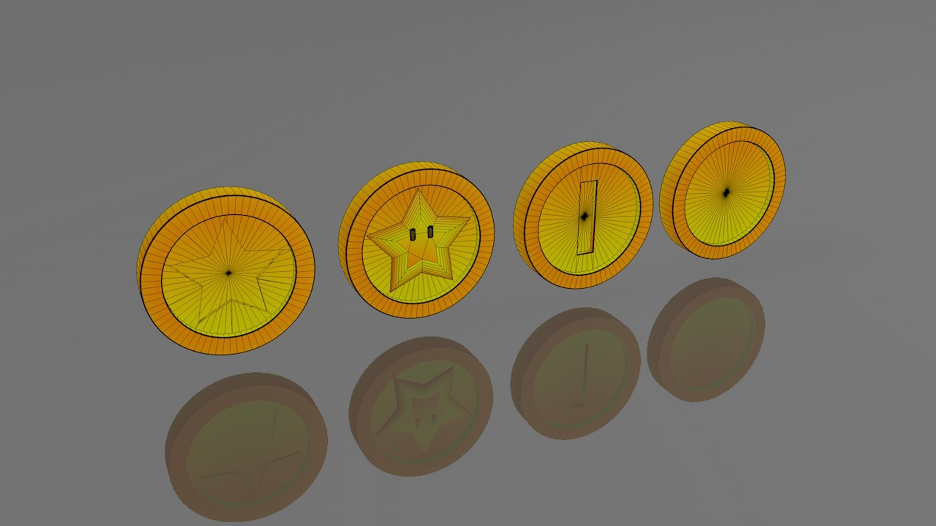 3D Coins Star Blank - TurboSquid 1637000