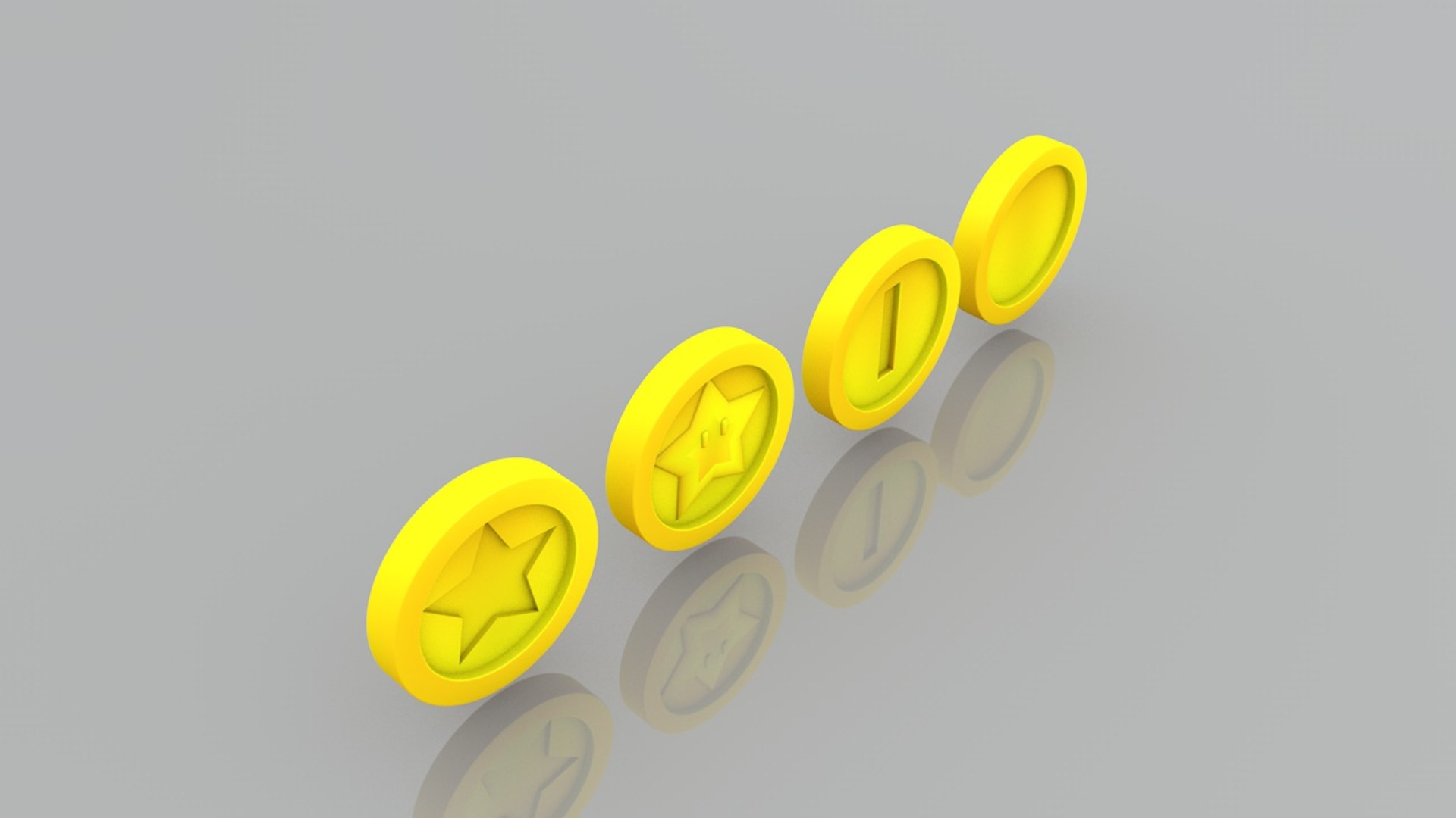 3D Coins Star Blank - TurboSquid 1637000