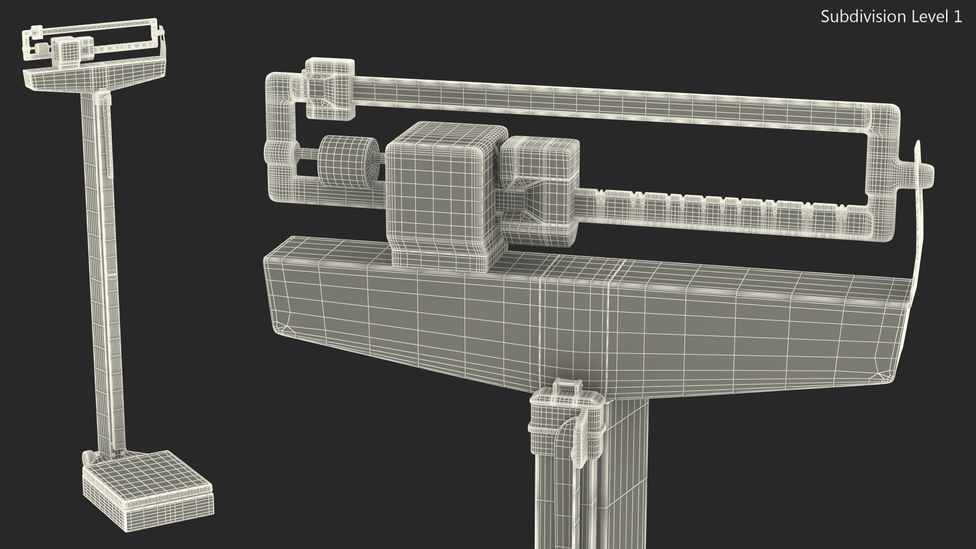 3D mechanical patient weighing scale - TurboSquid 1636766