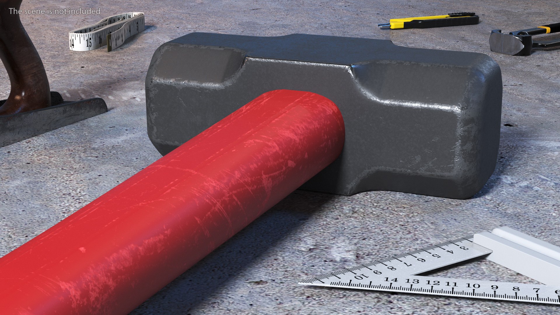 3D Sledge Hammer Double Flat Face - TurboSquid 2130642