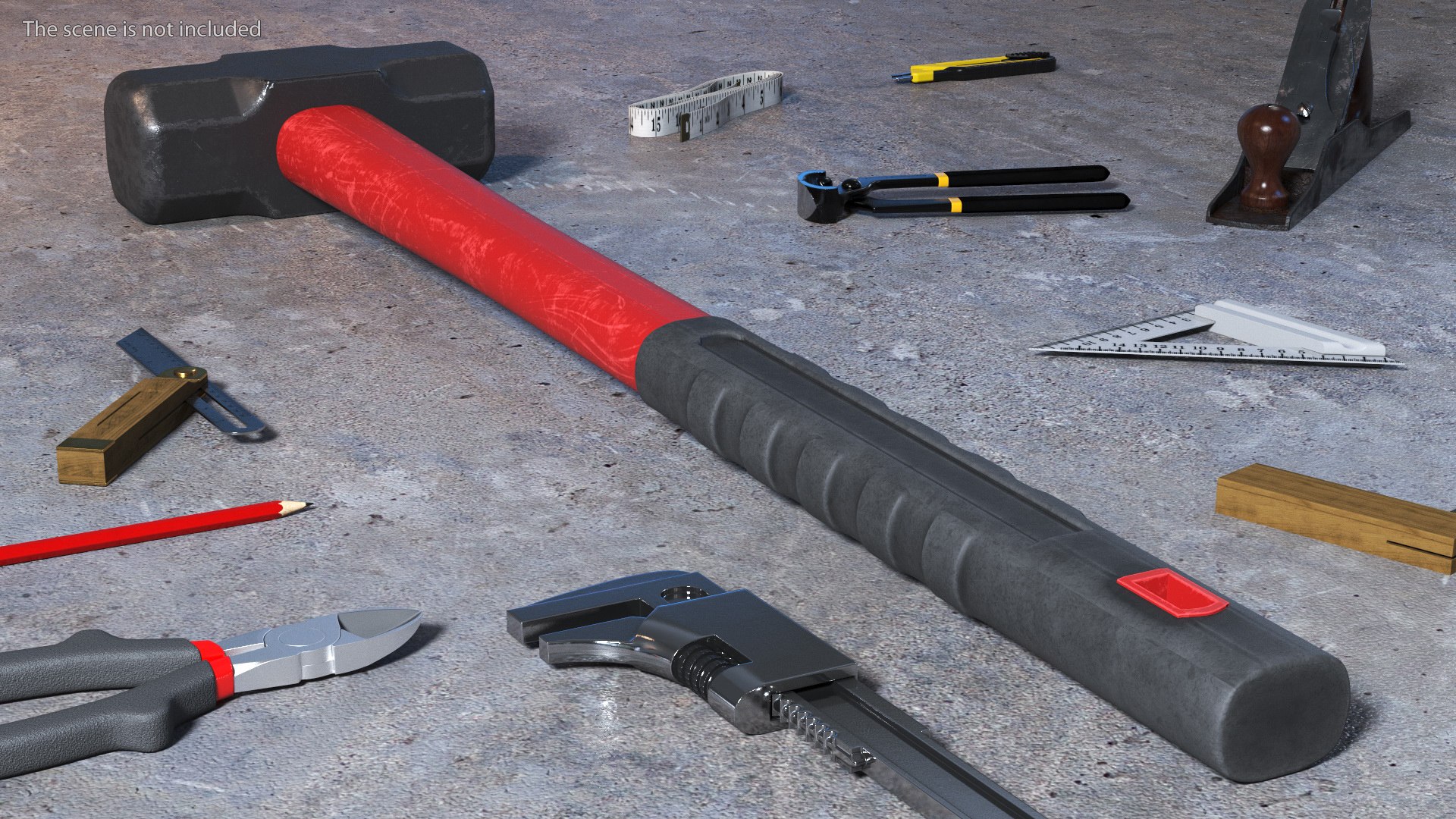 3D Sledge Hammer Double Flat Face - TurboSquid 2130642