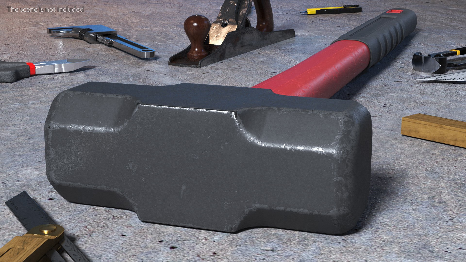 3D Sledge Hammer Double Flat Face - TurboSquid 2130642