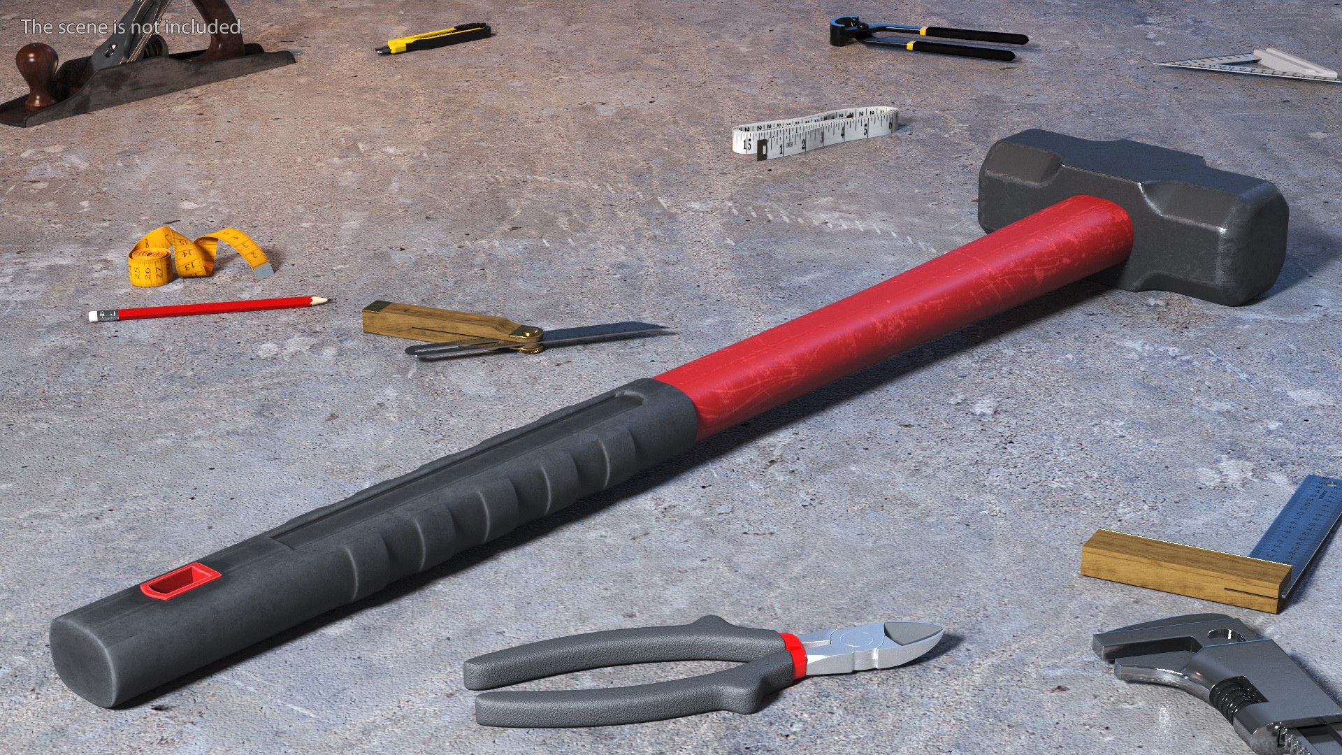 3D Sledge Hammer Double Flat Face - TurboSquid 2130642