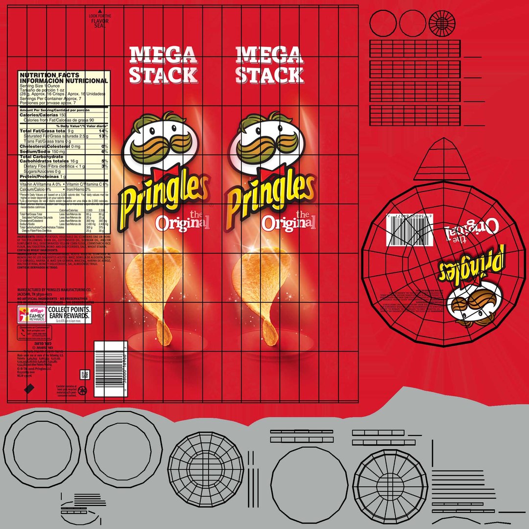 3D Pringles Chips Plate Model - TurboSquid 1361610