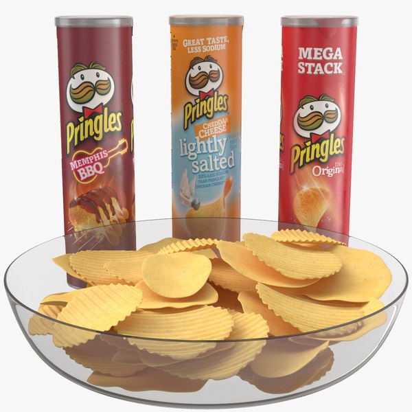 modelo 3d Pringles con Chips Plate - TurboSquid 1361610
