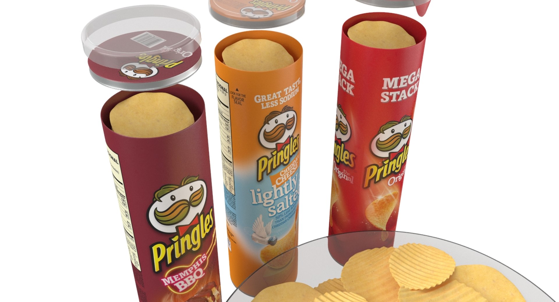 3D Pringles Chips Plate Model - TurboSquid 1361610