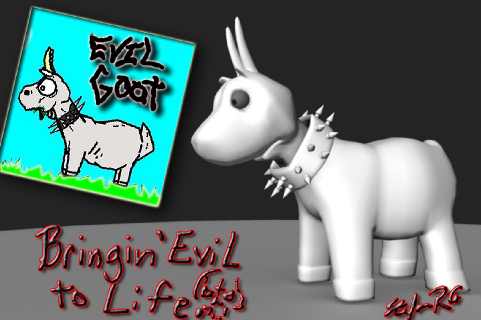 3d Evil Goat