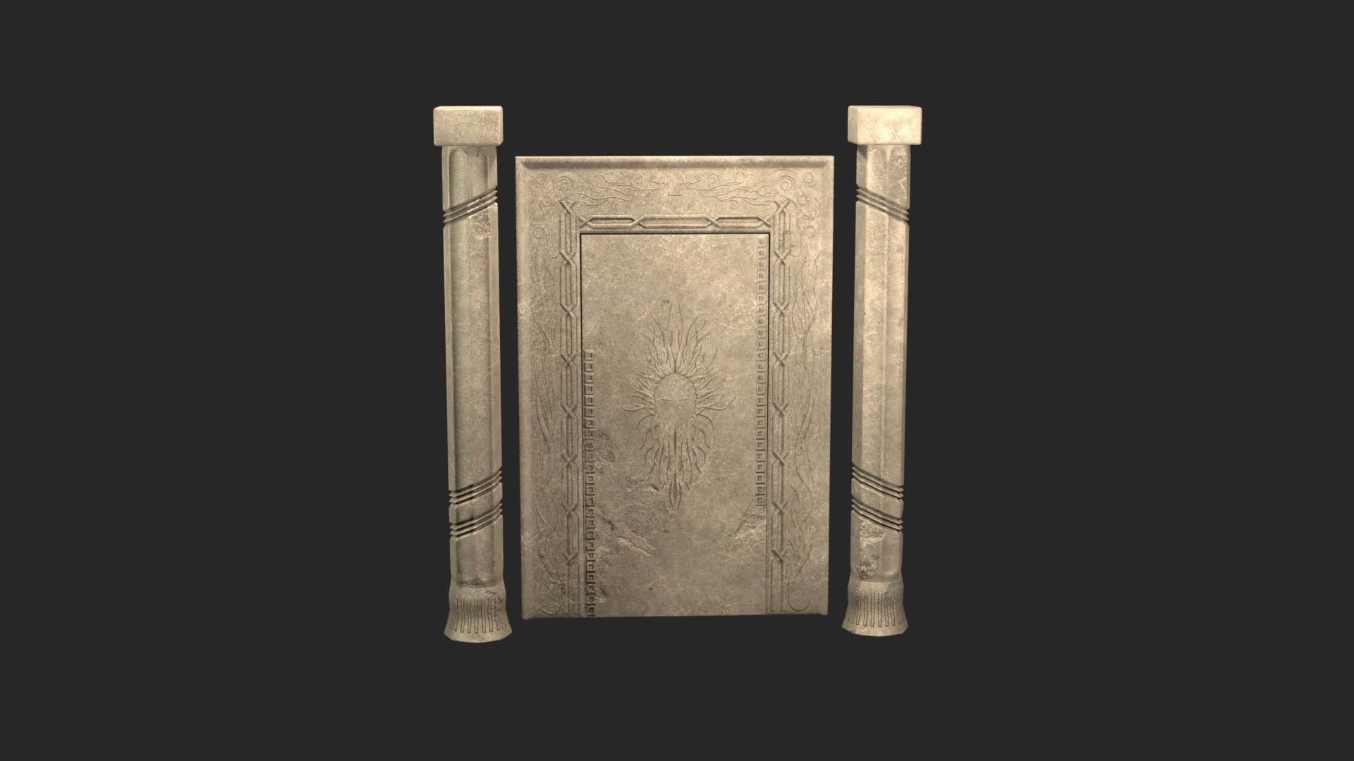 Gate Columns 3D - TurboSquid 1165013