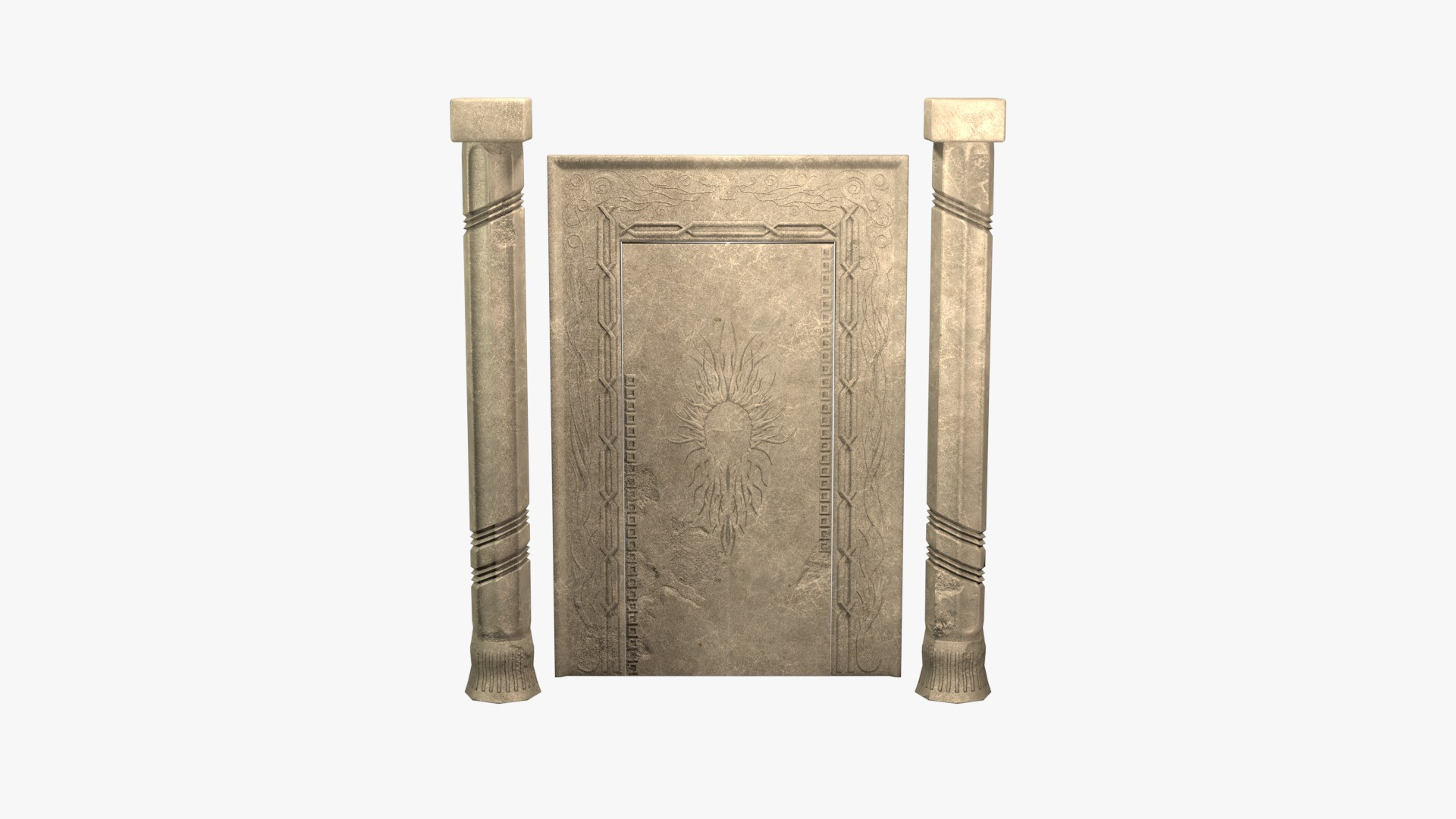 Gate Columns 3D - TurboSquid 1165013