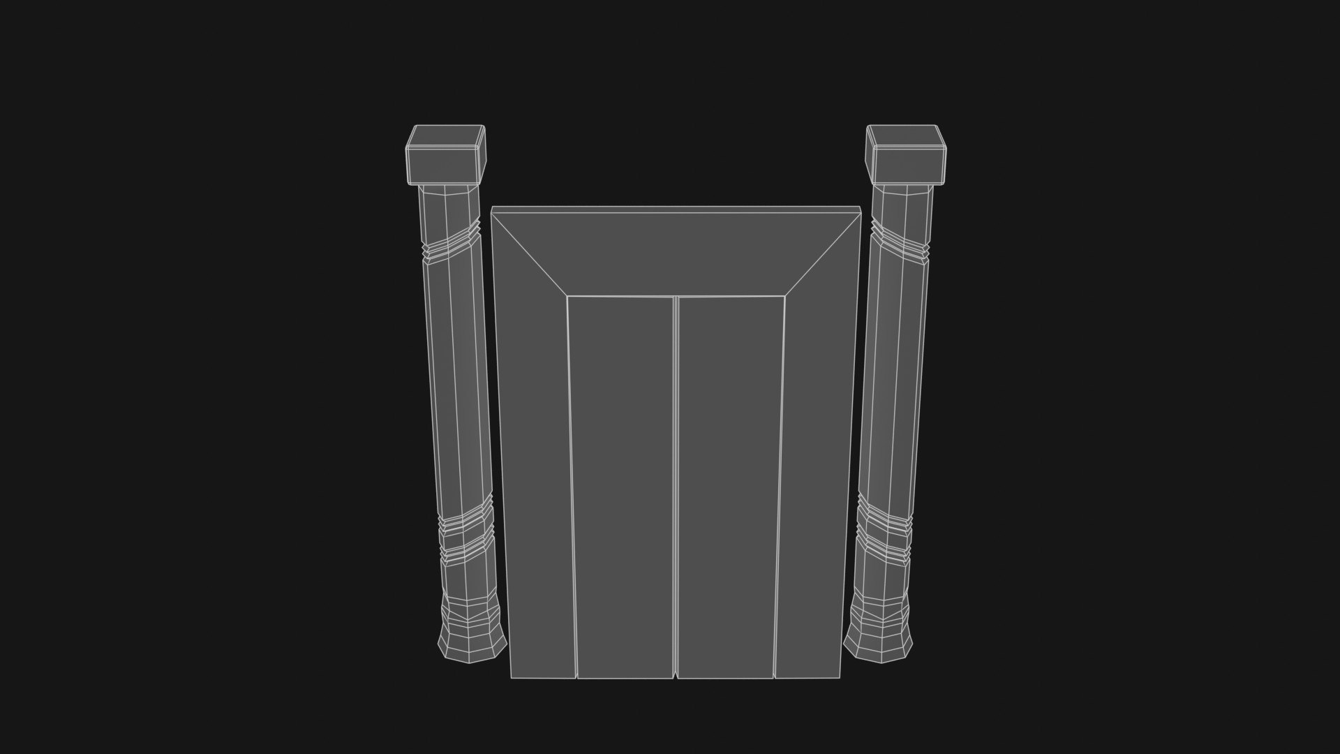 Gate Columns 3D - TurboSquid 1165013