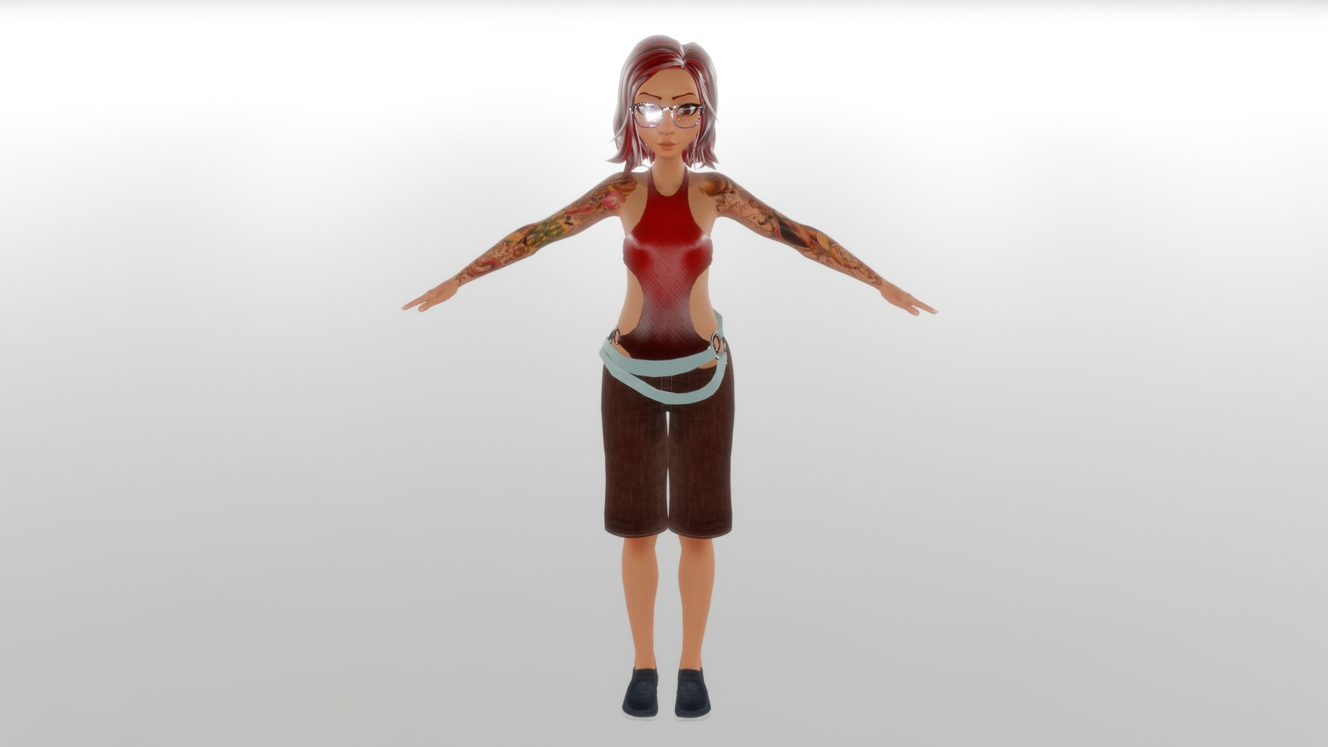 3D Cartoon Rigged Cute Style Girl-Sumiya Character 3D Model Model ...