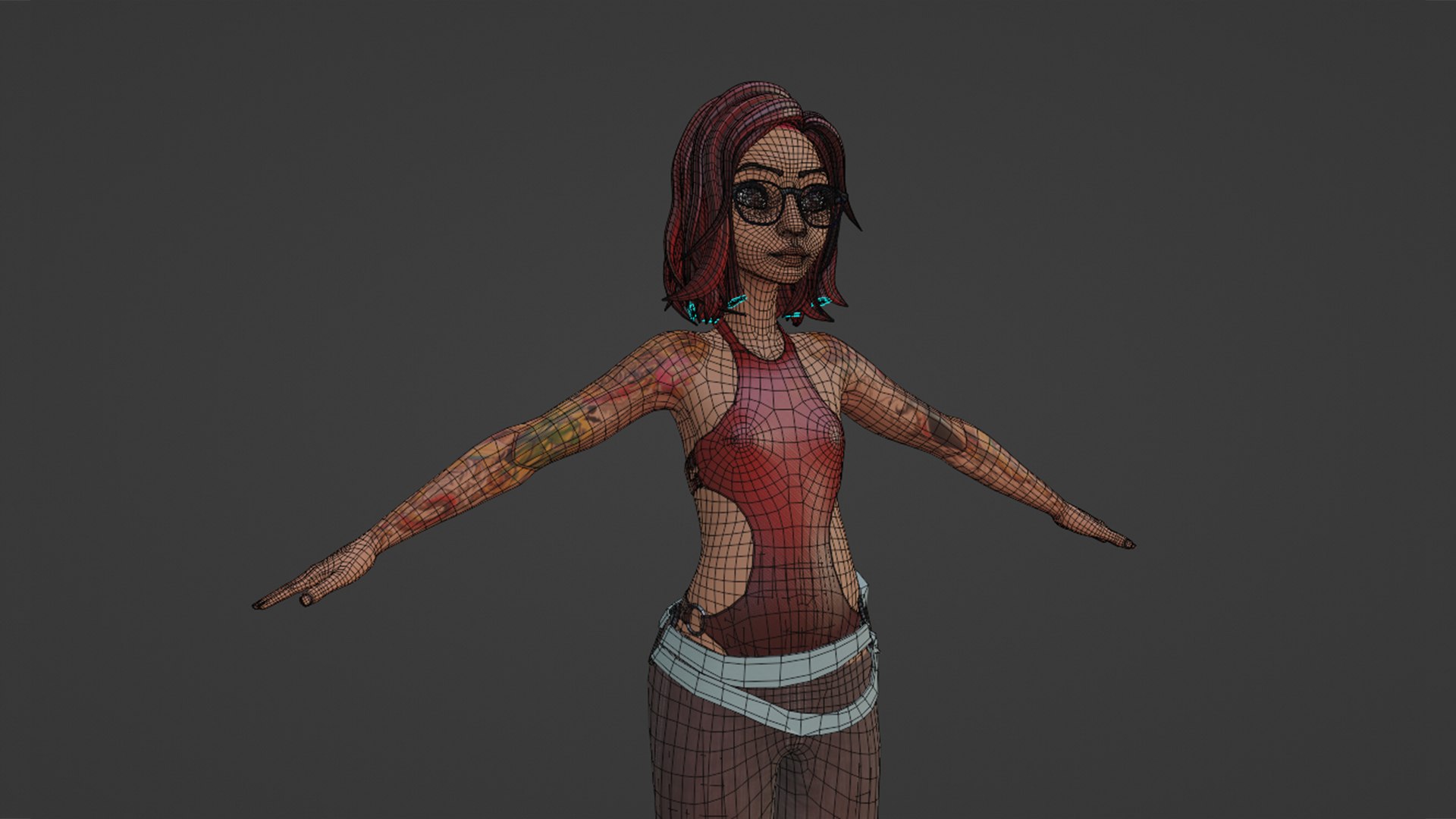 3D Cartoon Rigged Cute Style Girl-Sumiya Character 3D Model Model ...