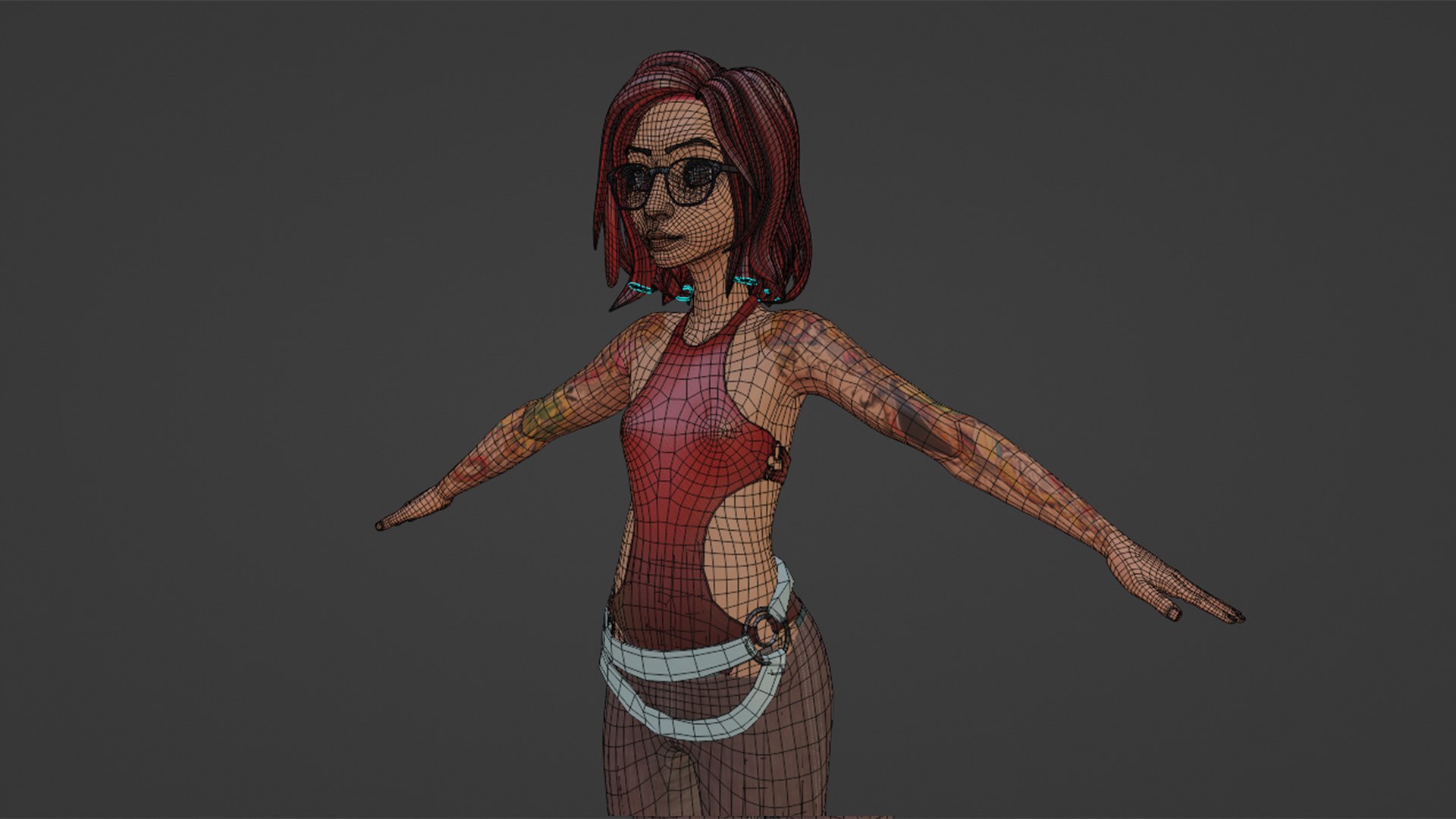 3D Cartoon Rigged Cute Style Girl-Sumiya Character 3D Model Model ...