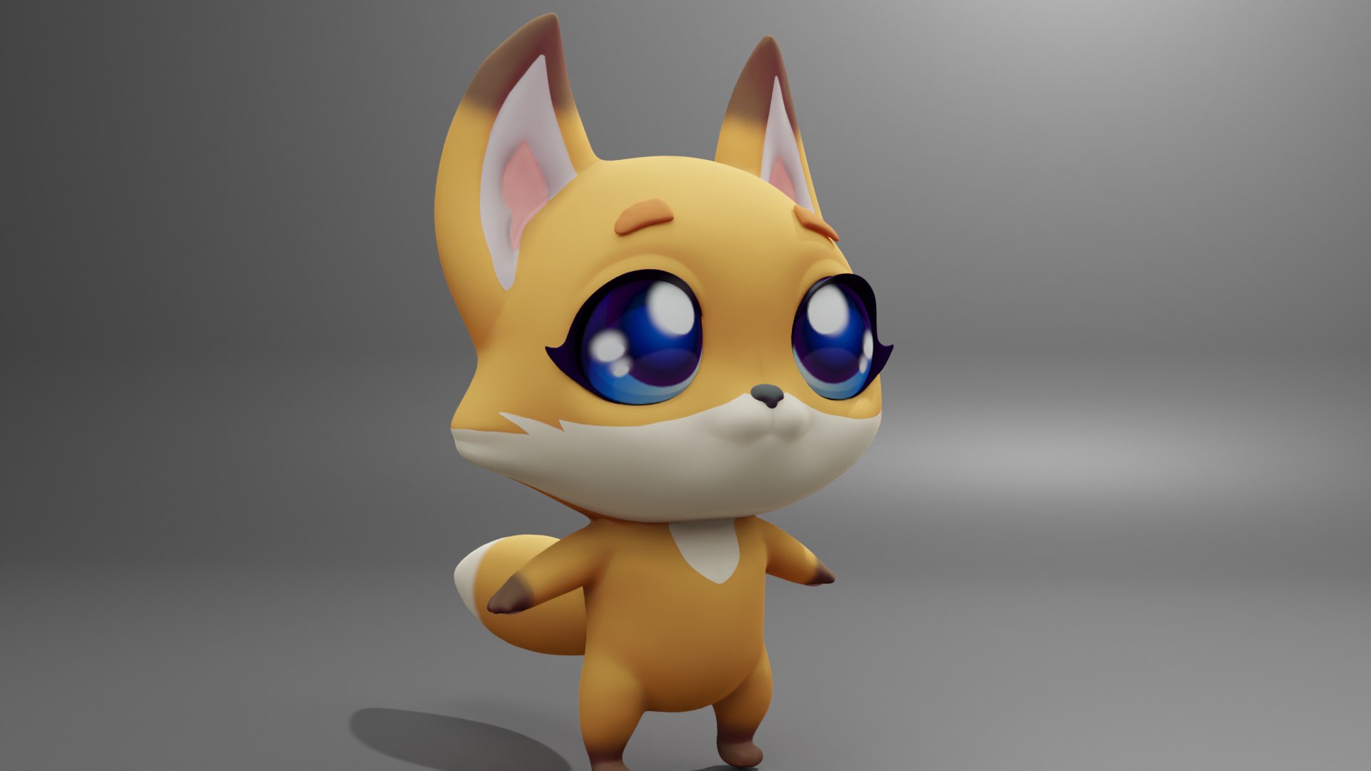 Cute Fox 3D Model - TurboSquid 1991614