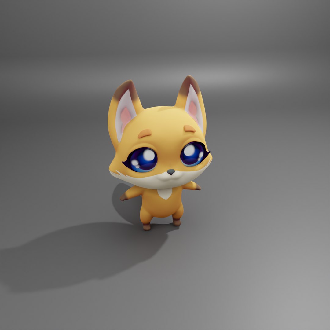 Cute Fox 3D Model - TurboSquid 1991614