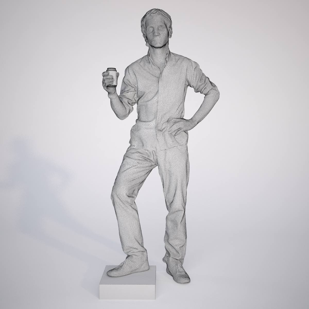 3d model of man male human