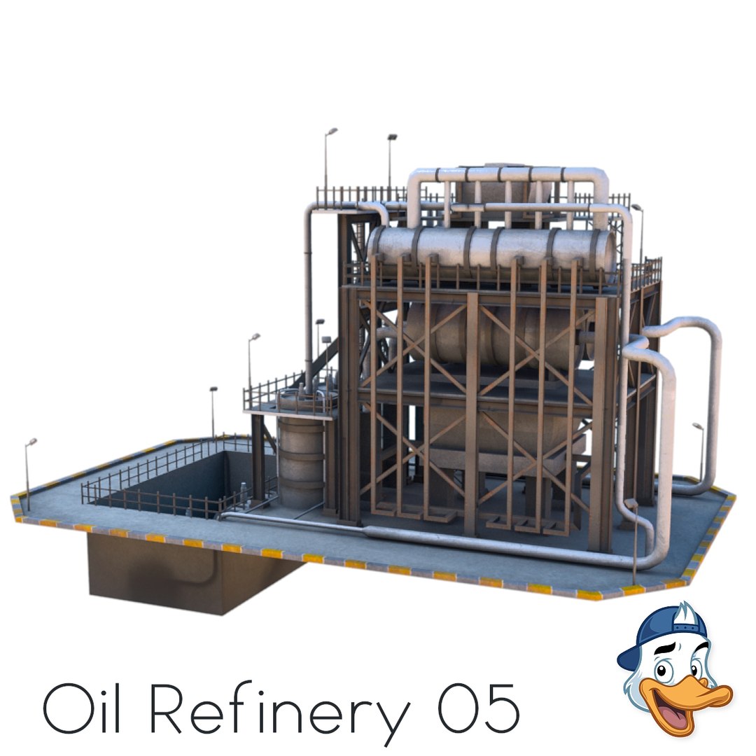 Oil refinery 3D - TurboSquid 1182094
