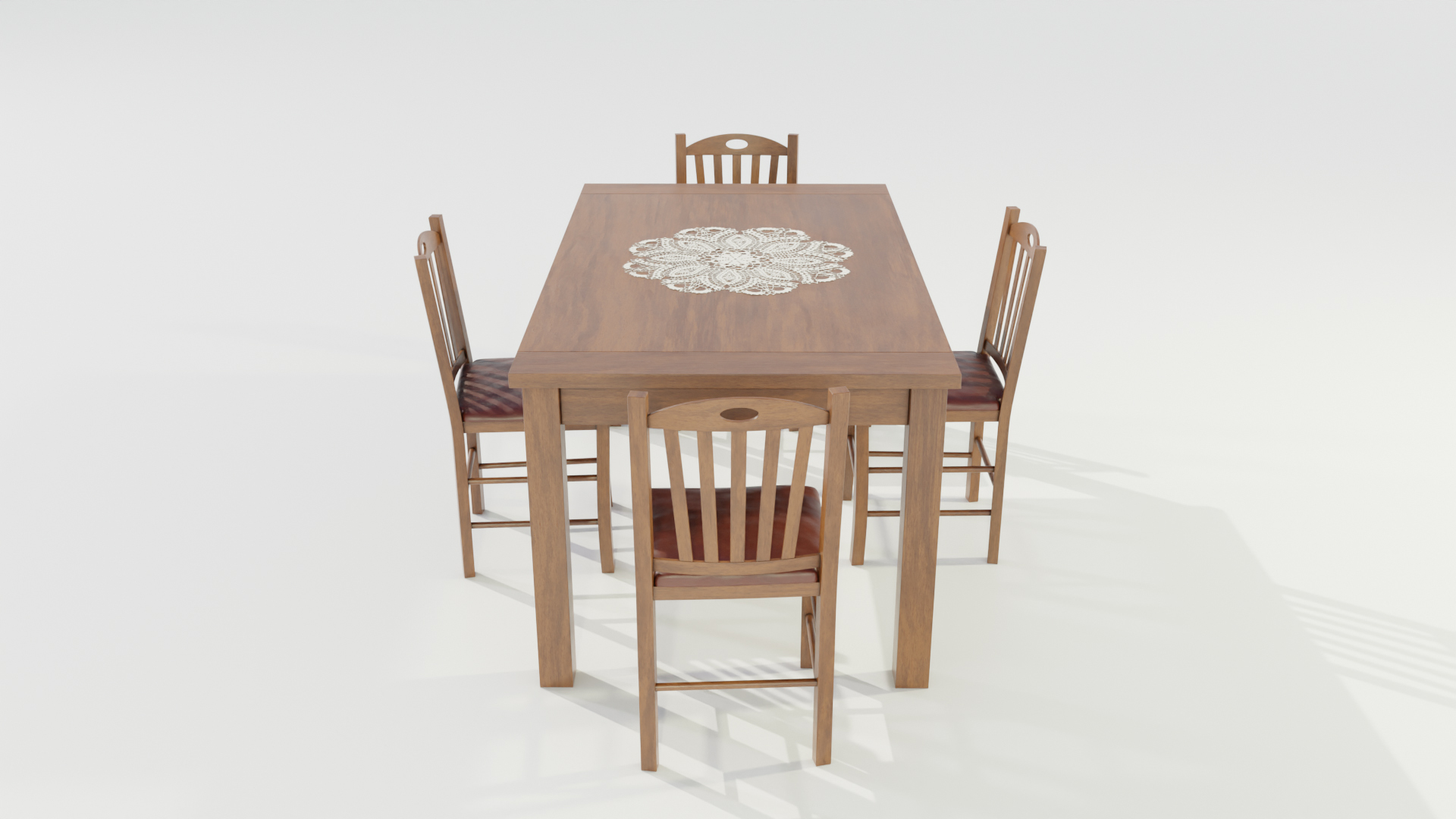 Wooden Dining Table 3D Model - TurboSquid 1902973