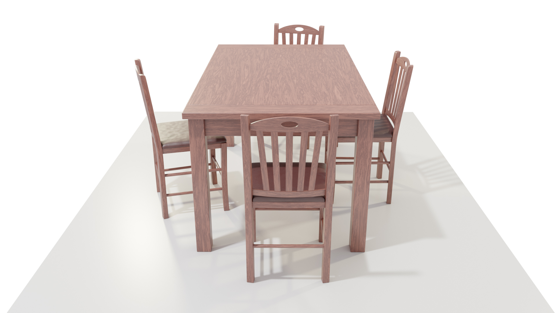 Wooden Dining Table 3D model - TurboSquid 1902973